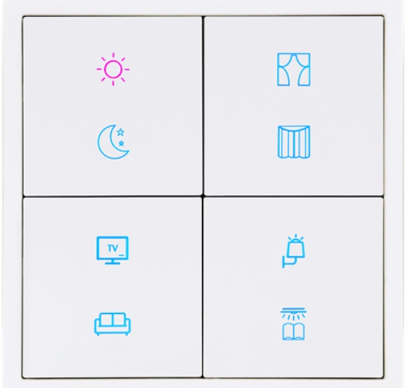 KNX Tile Series 4 Buttons Panel B